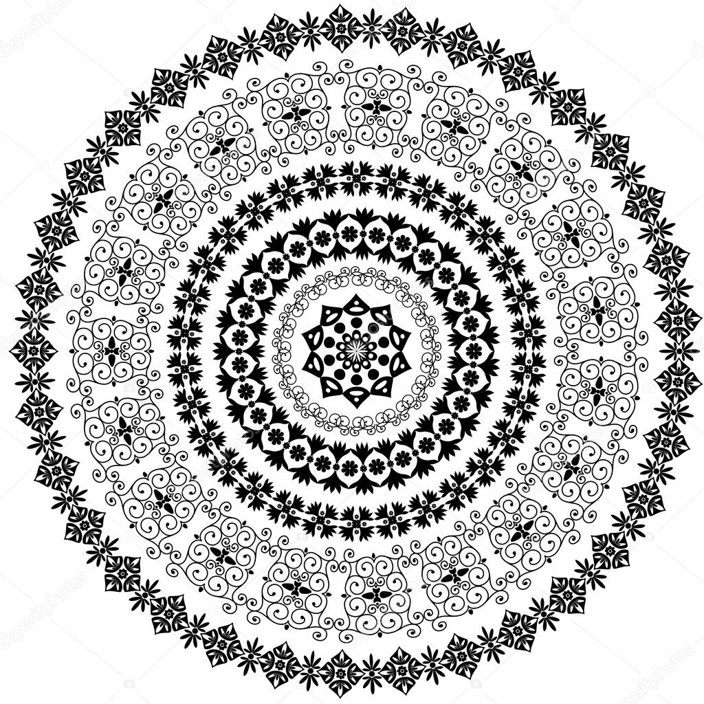 Abstract circular pattern of arabesques — Stock Vector © Oksana #4742382 Abstract circular pattern of arabesques — Stock Vector © Oksana #4742382