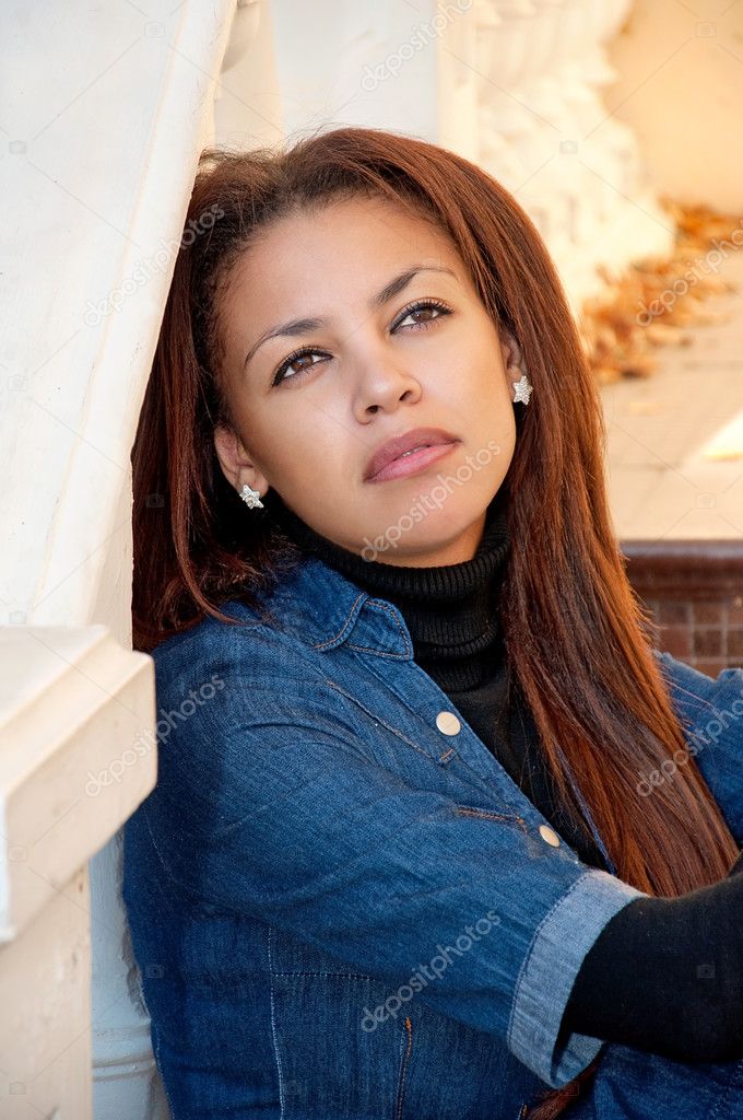 Beautiful young mulatto woman portrait — Stock Photo © sevoksa #4287331 Beautiful young mulatto woman portrait — Stock Photo © sevoksa #4287331