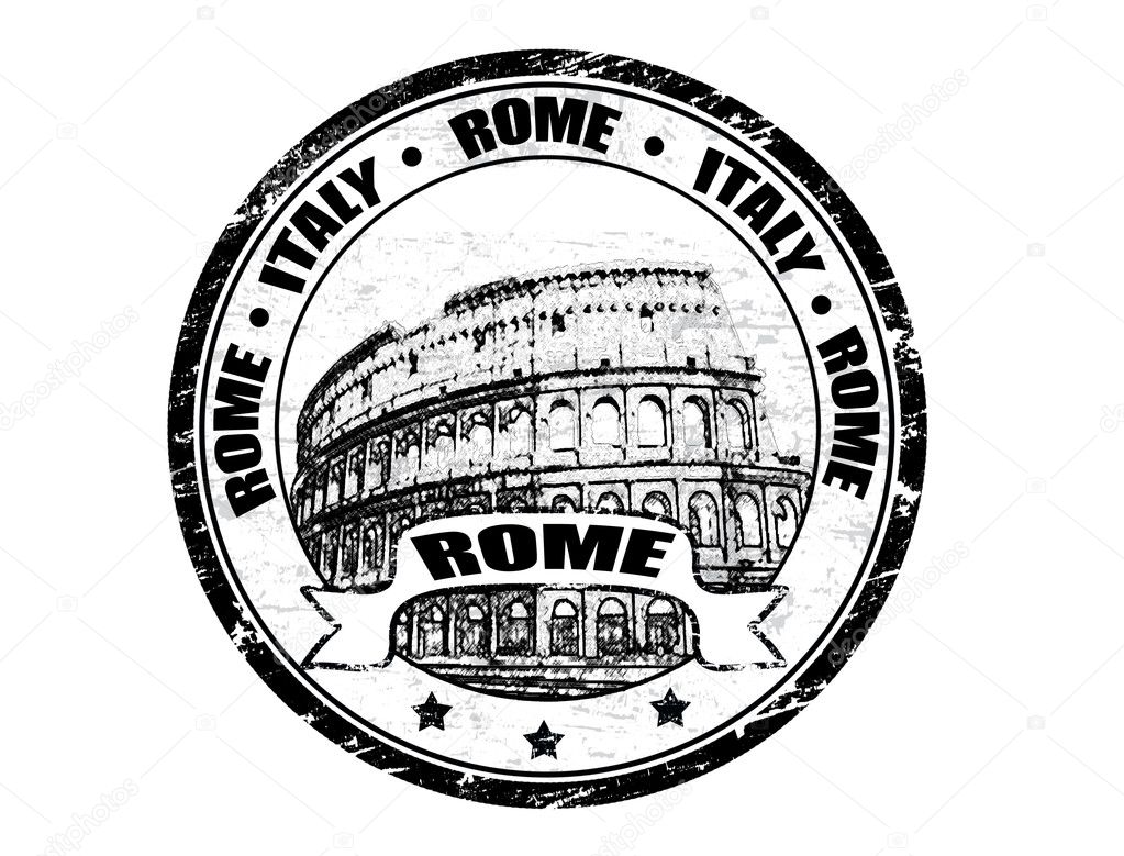 Rome Stamp — Stock Vector © Roxanabalint 4040395