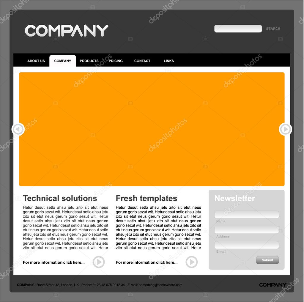 Clean vector web site design template — Stock Vector © faustpr #4260042 Clean vector web site design template — Stock Vector © faustpr #4260042
