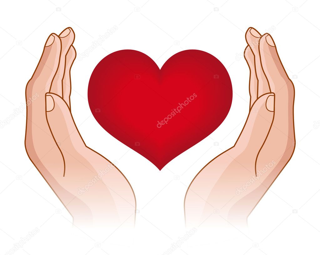 Heart in hands — Stock Vector © alekup #4944690 Heart in hands — Stock Vector © alekup #4944690