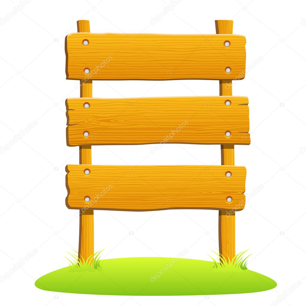 Wooden Signboard — Stock Vector © Vectomart 5163316