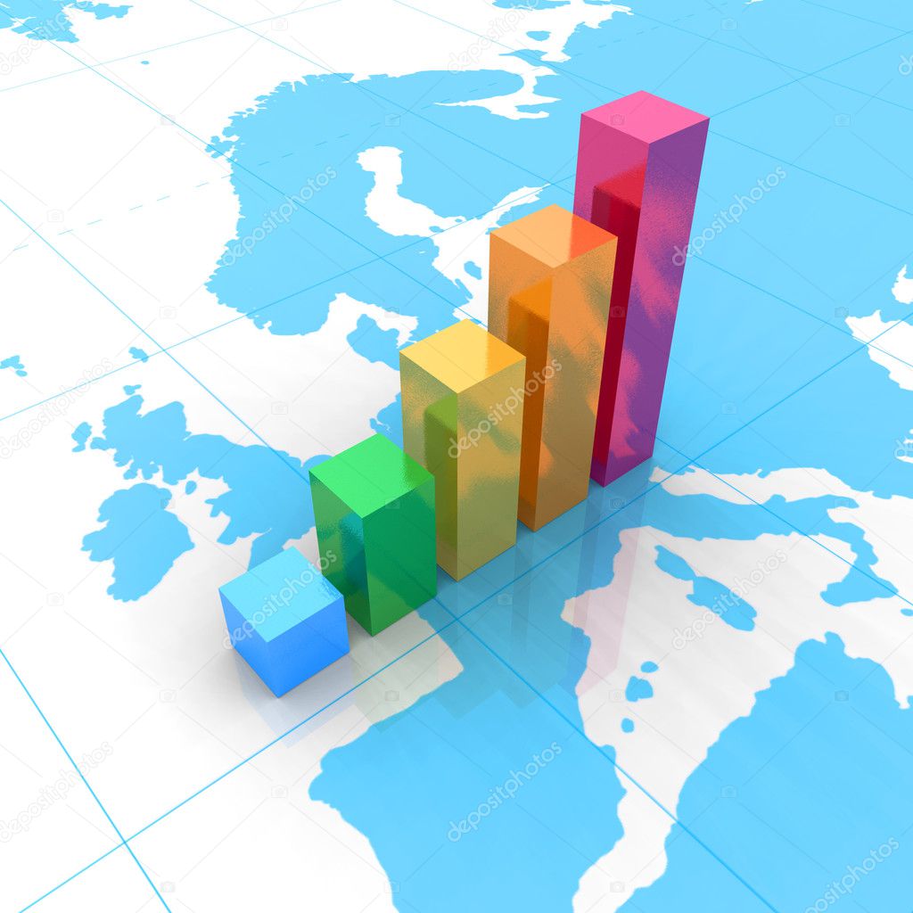 Color chart on European map Stock Photo by ©scanrail 4080719