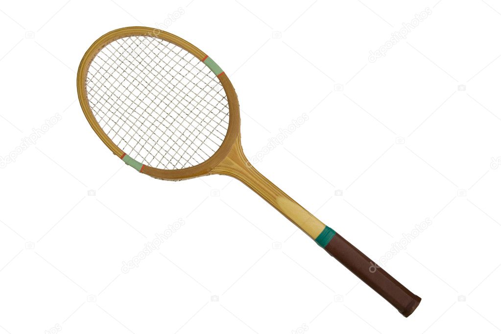 Old fashioned tennis racket — Stock Photo © alexalexl #4411493