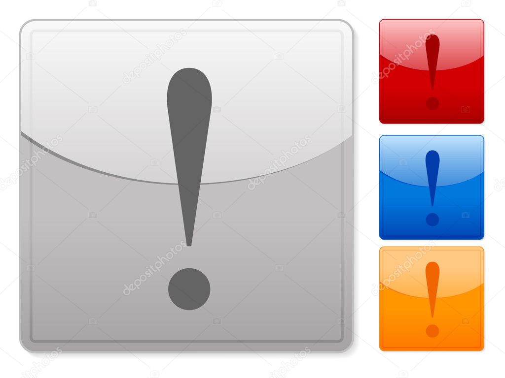 Square web buttons exclamation mark Stock Vector Image by ©julydfg #4598187