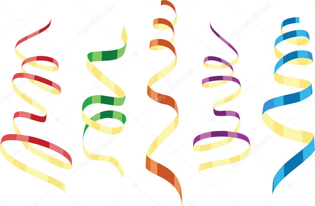 Streamers. Vector Stock Vector by ©khvost 4289391