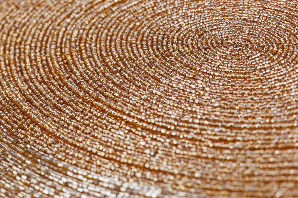 Golden beadwork texture background with round lines pattern Stock Photo ...