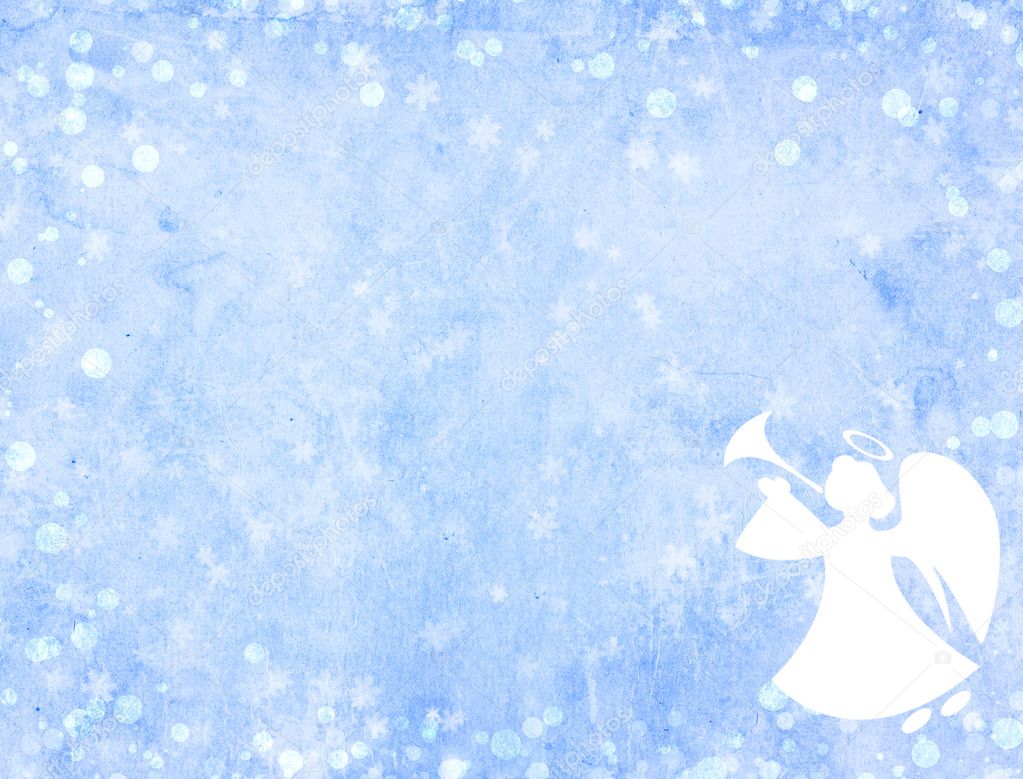 Christmas background with angel Stock Photo by ©frenta 4021246