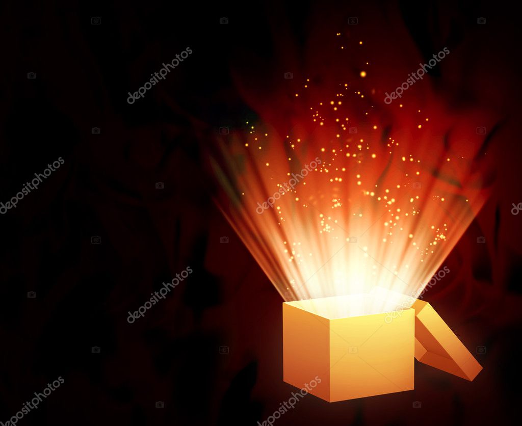 Horizontal Background Red Color Magic Box Stock Photo by ©frenta 4965446