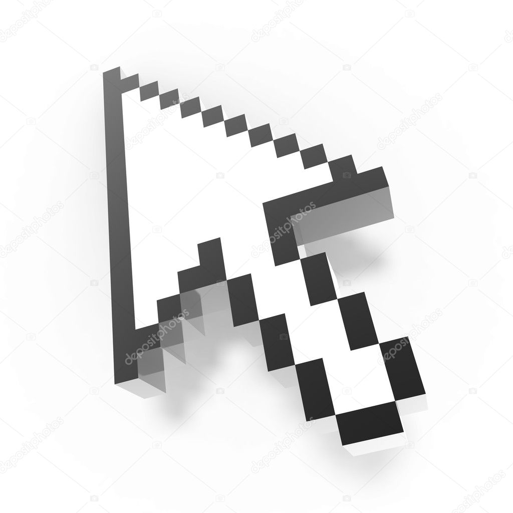 3d pixel arrow cursor Stock Photo by ©Shenki 4418624