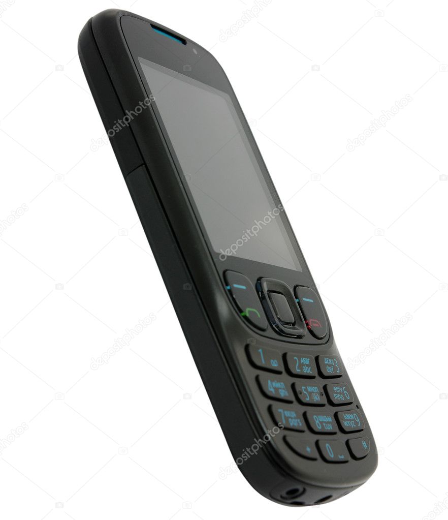 Black mobile phone — Stock Photo © Ale-ks #5367019