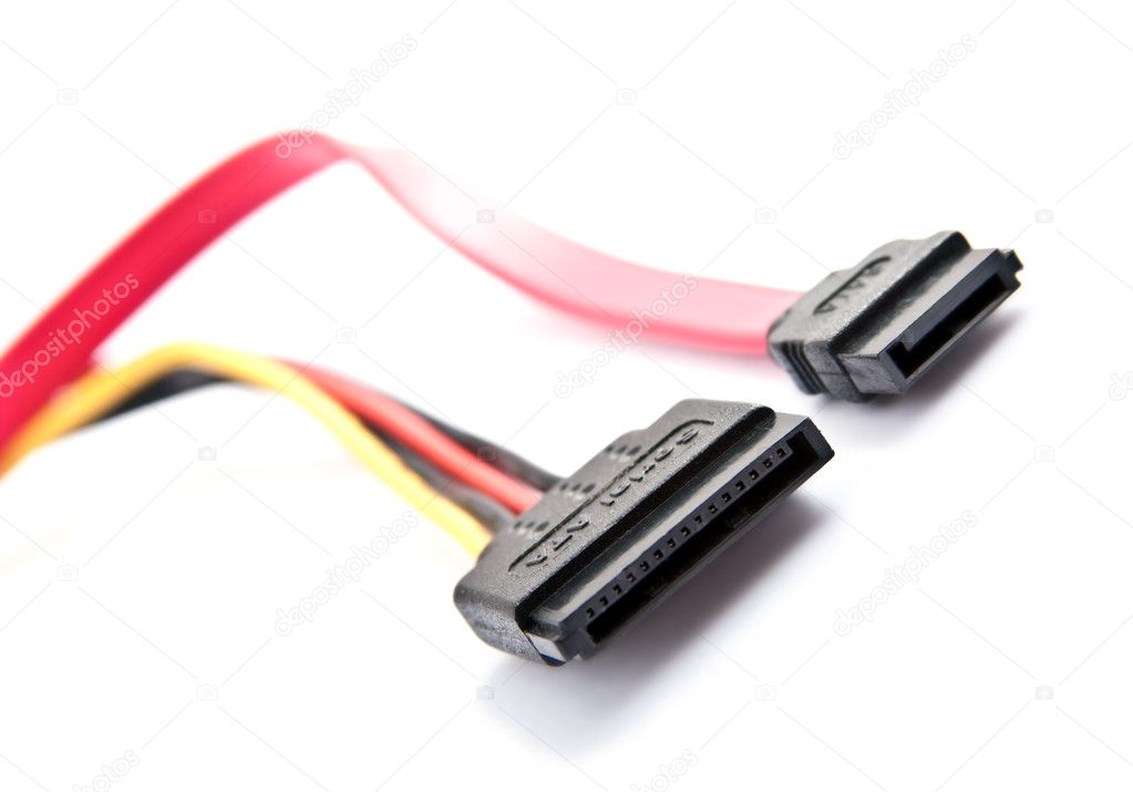 Interfaz SATA y cable de alimentación: fotografía de stock © -vvetc ...
