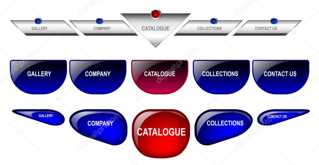 Editable Glossy website buttons template — Stock Vector © Ice-Storm ... Editable Glossy website buttons template — Stock Vector © Ice-Storm ...