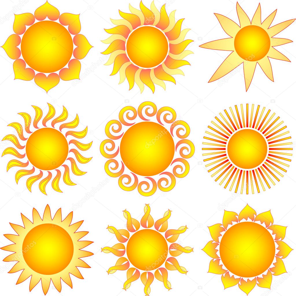 Conjunto de sol — Vector de stock © DLeonis #4129399