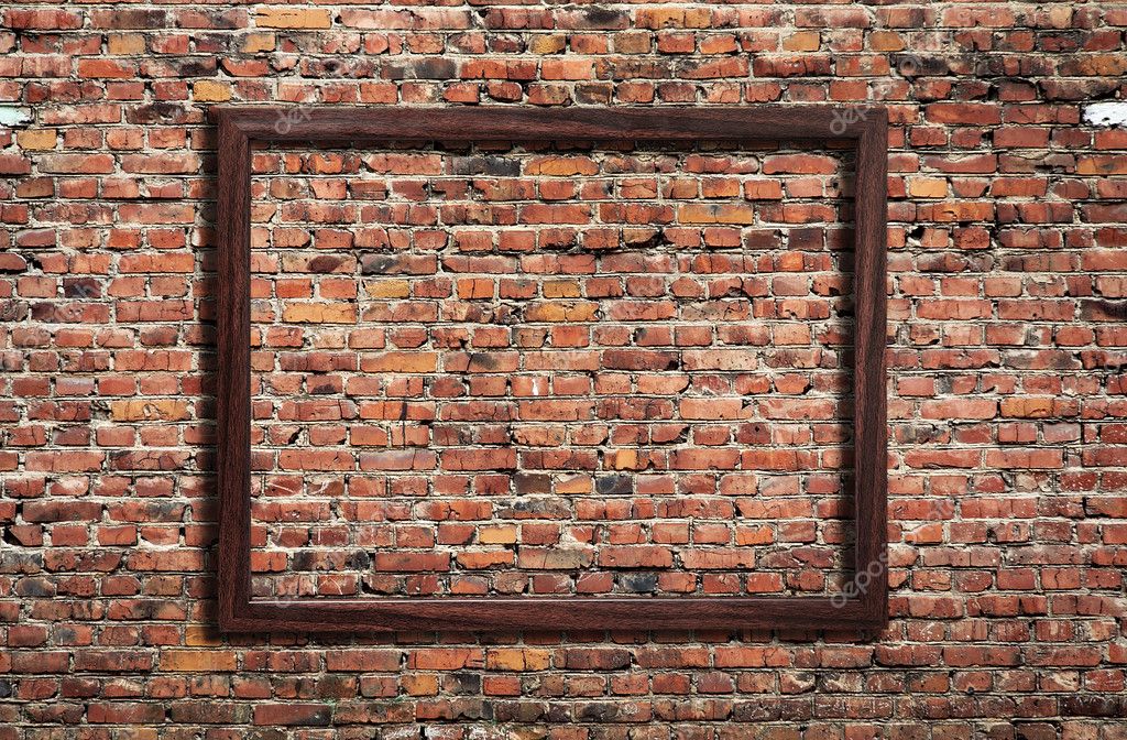 Photo frame on brick wall — Stock Photo © avlntn #4760873