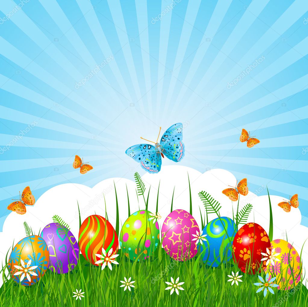 Easter background Stock Vector Image by ©Dazdraperma #5218060