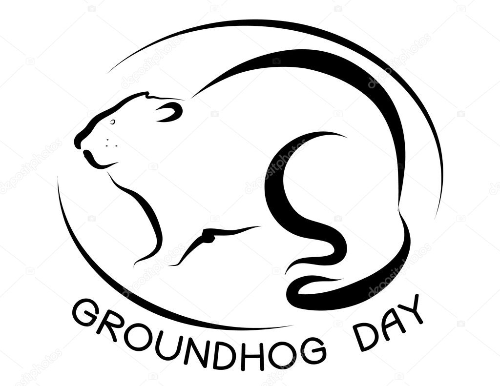Groundhog Day Text Vector Graphic Postcard Stock Vector Image by ...