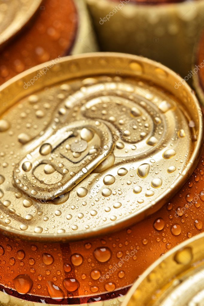Gold beer cans — Stock Photo © Zoooom #4553374