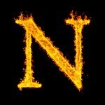 Fire alphabet letter N Stock Photo by ©cookelma 33713771