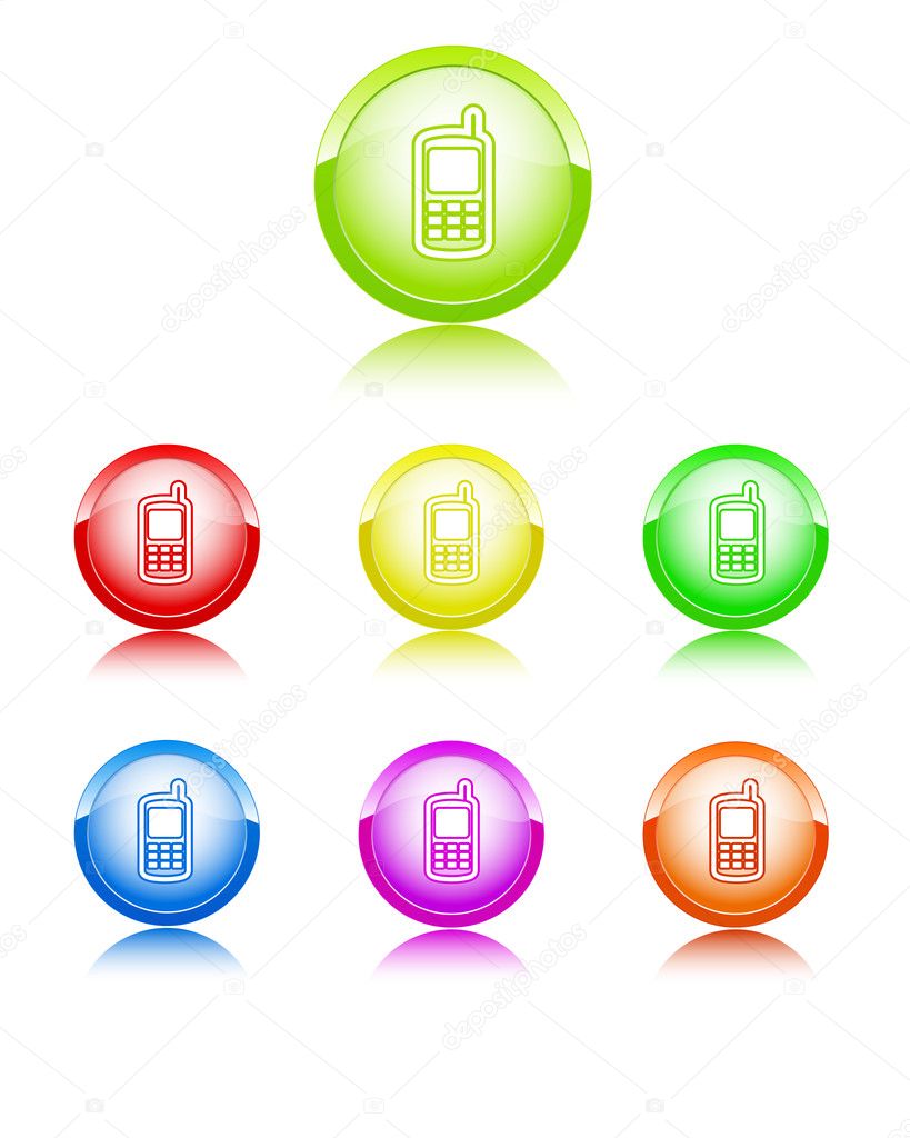 Mobile color icon — Stock Vector © artlosk #3923617