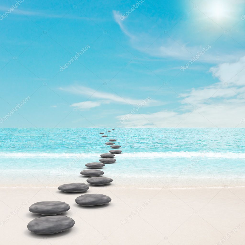 Pebble stones road concept — Stock Photo © 1xpert #4774334