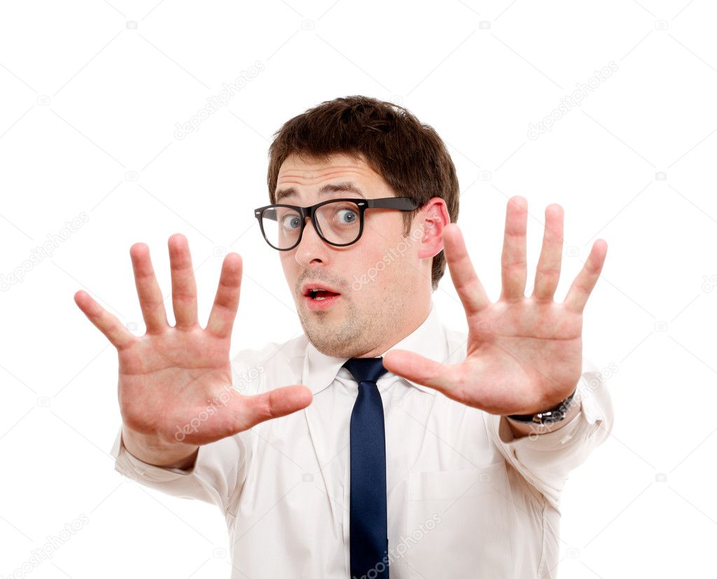 Scared man — Stock Photo © logoff #5029193