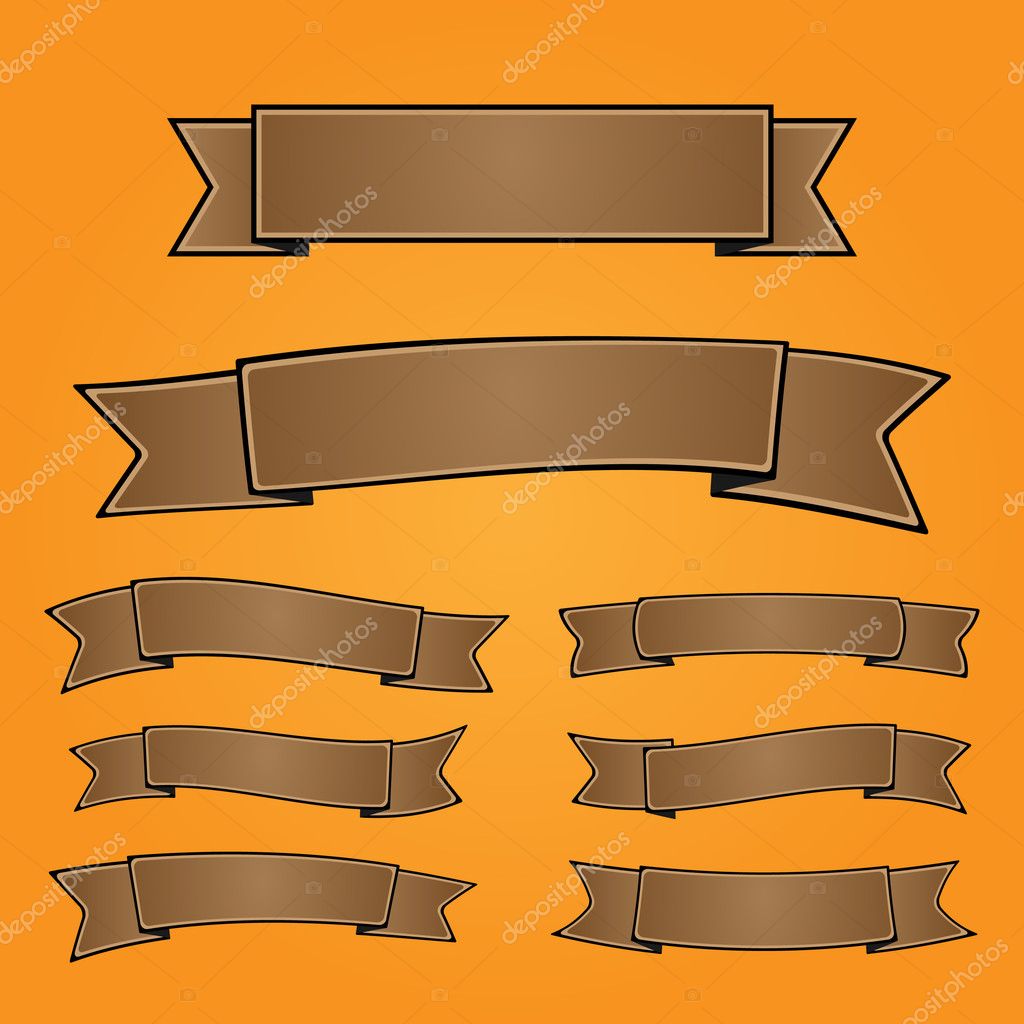 Set of blank banners — Stock Vector © logoff #5288056