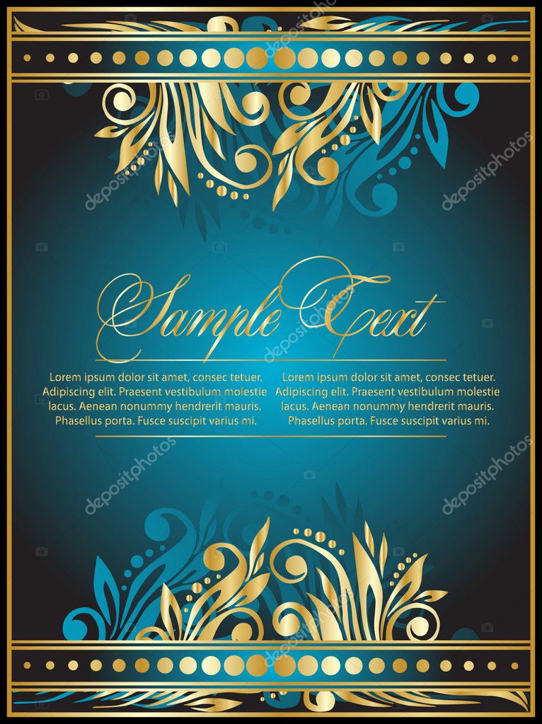 Flourish blue background — Stock Vector © Anasteisha #4486916