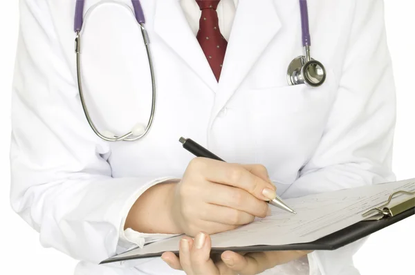 Medical doctor writing a note — Stock Photo © odua #11486911