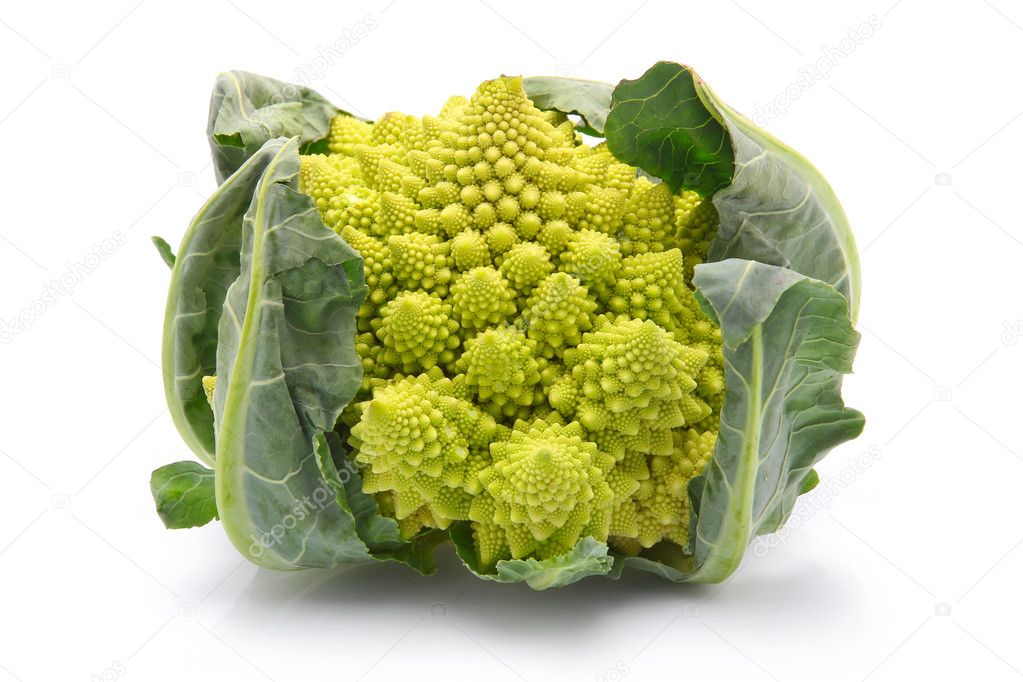 Romanesco broccoli cabbage isolated Stock Photo by ©alphacell 4962191
