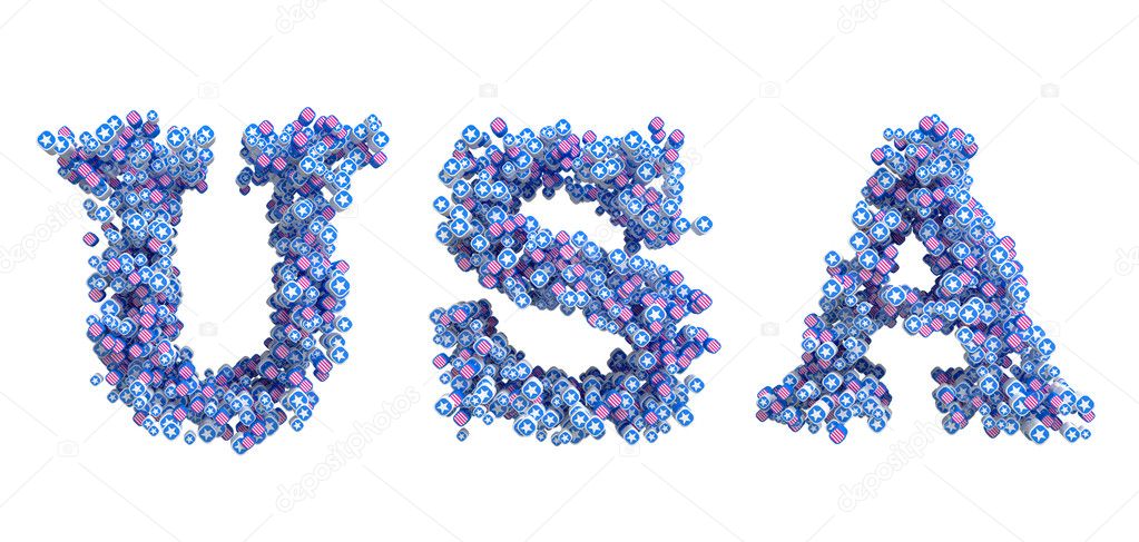 USA word with colorful capital letters — Stock Photo © Arsgera #5155324