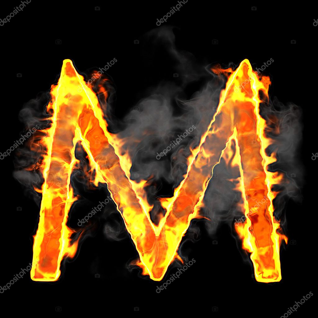 Burning and flame font M letter Stock Photo by ©Arsgera 5164019