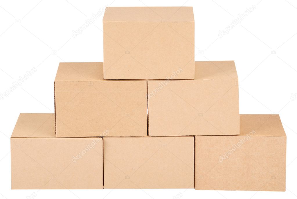 Cardboard boxes.Pyramid from boxes Stock Photo by ©akova777 4479378