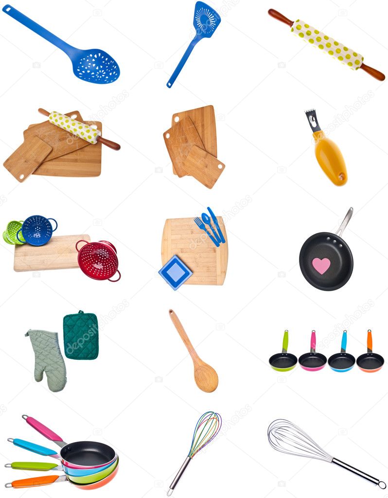 Collage Montage of Kitchen Tools — Stock Photo © brookefuller #4933775