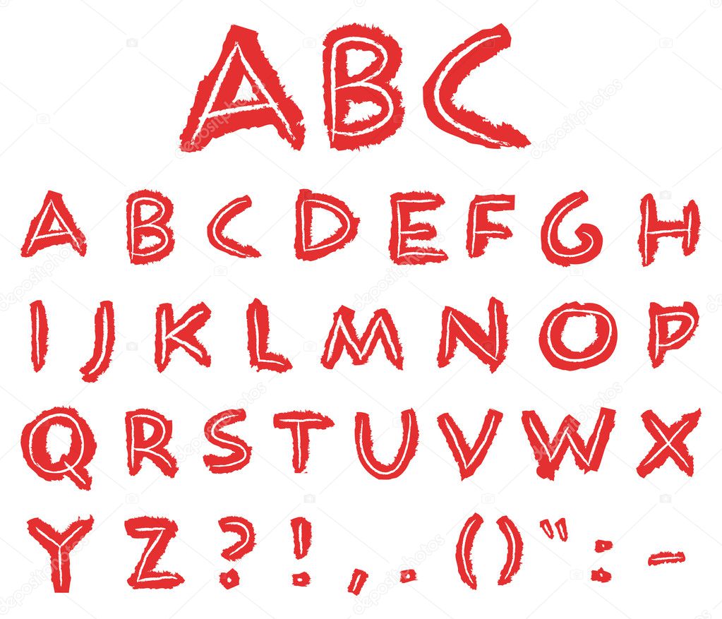 Hand drawn letters — Stock Vector © yayayoyo #4762866