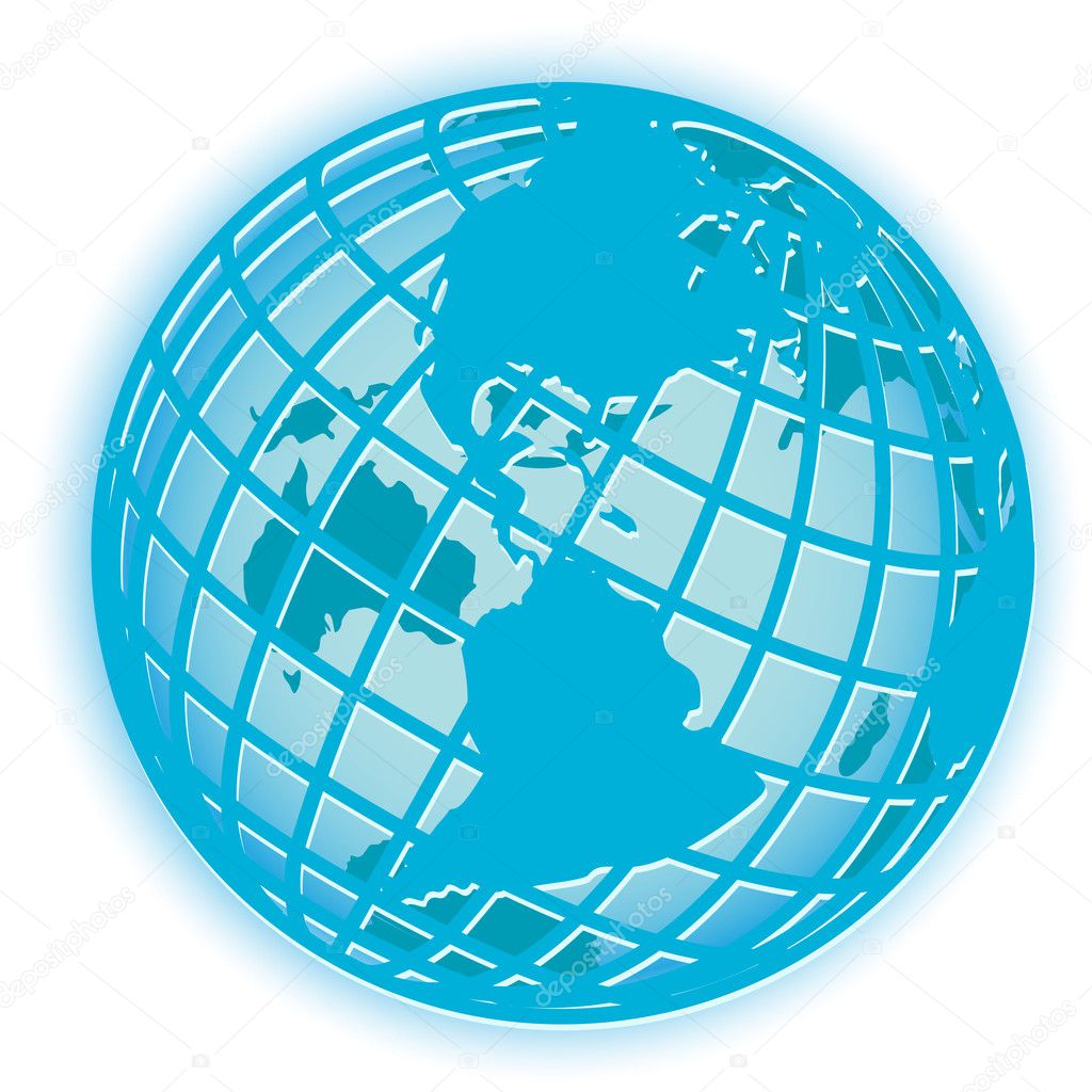 Blue globe — Stock Vector © brux17 #4678865 Blue globe — Stock Vector © brux17 #4678865