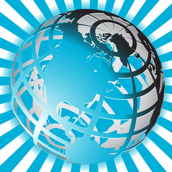 Blue globe on a blue background Stock Vector Image by ©brux17 #13509099