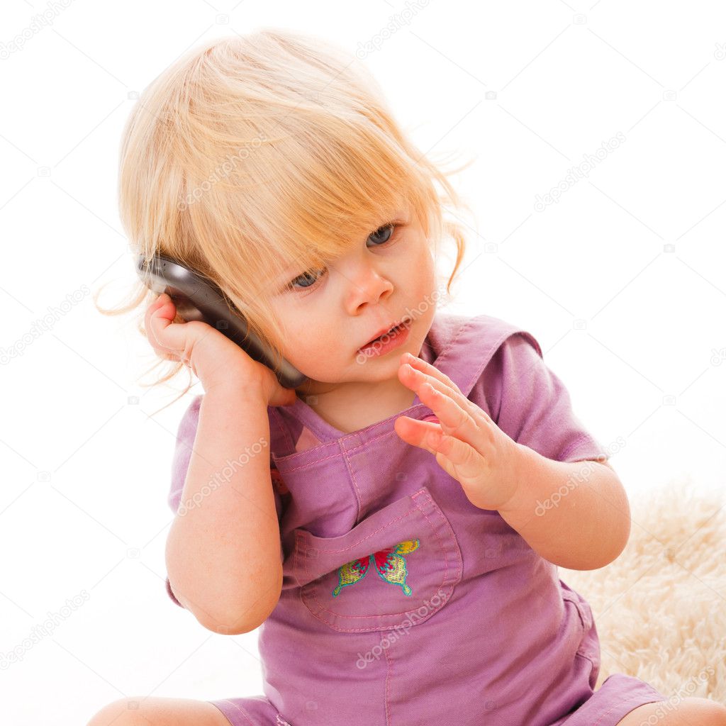 Girl calling on phone Stock Photo by ©mamontenok 5244071