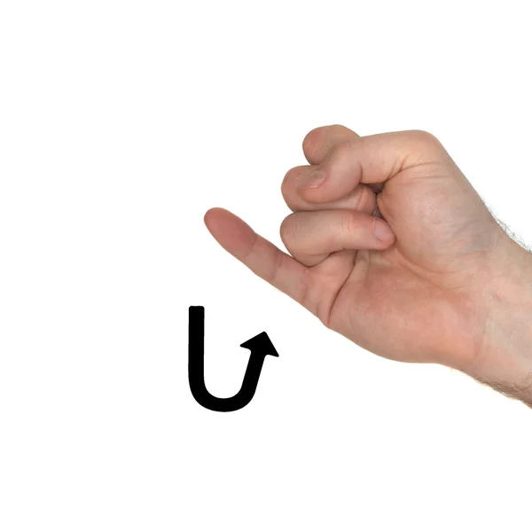 Finger Spelling the Alphabet in American Sign Language (ASL). Letter J ...