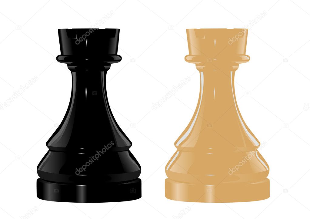Chess figure castle (rook) — Stock Vector © SS1001 #5066316