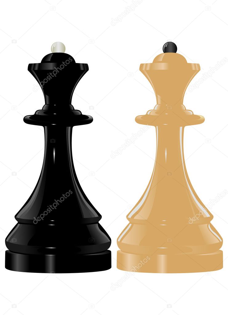 Chess figure queen — Stock Vector © SS1001 #5066336