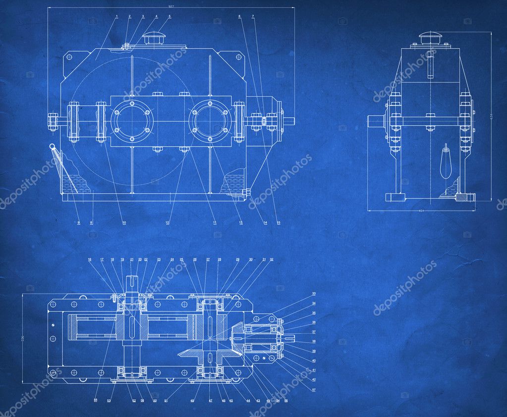Perfect Old Mechanical Sketch — Stock Photo © ericmilos #3931826