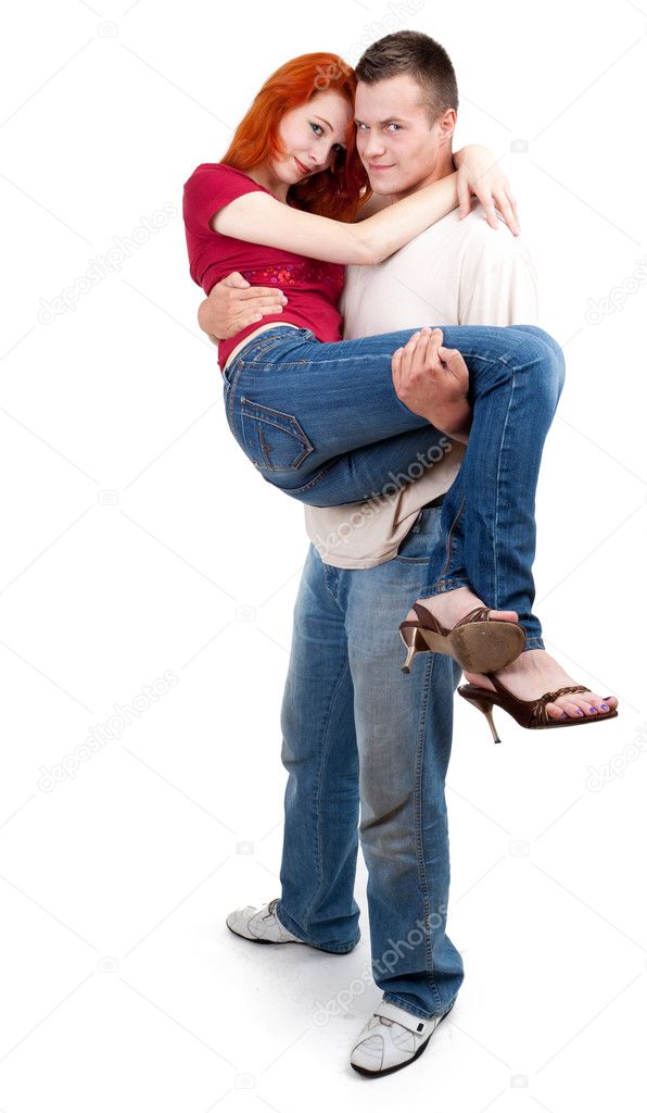 Man carrying woman in his arms — Stock Photo © photomak #3932610
