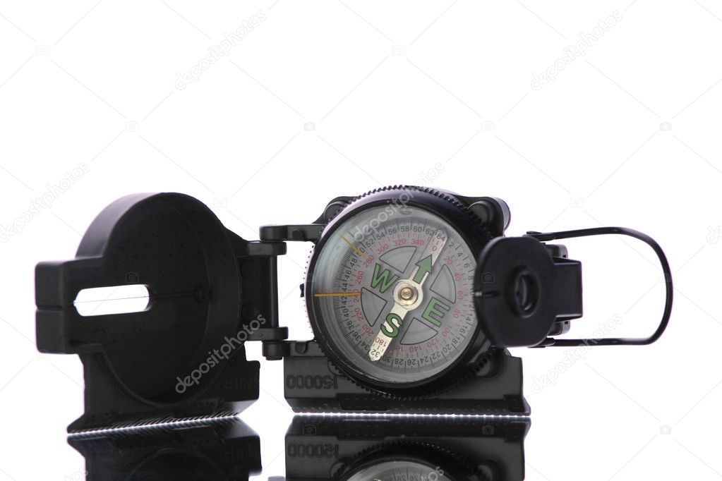 Brass Compass Isolated White Background — Stock Photo © piotr_marcinski ...