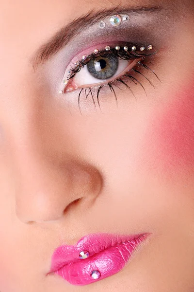 Fashion woman face with beautiful make up — Stock Photo #4173016 ...