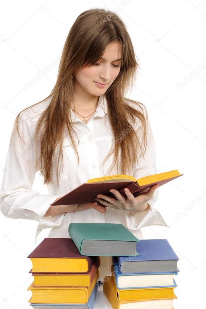 Student girl with books — Stock Photo © Andriianov #5184988
