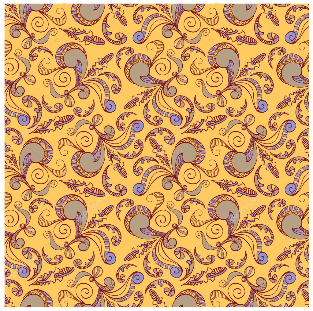 Floral seamless pattern, venetian colors — Stock Vector © makarova.alex ...