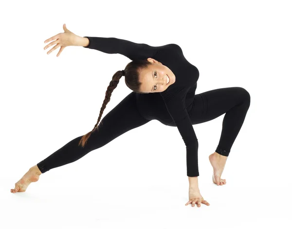 Cool gymnastic poses | Gymnastic posing on white — Stock Photo ...