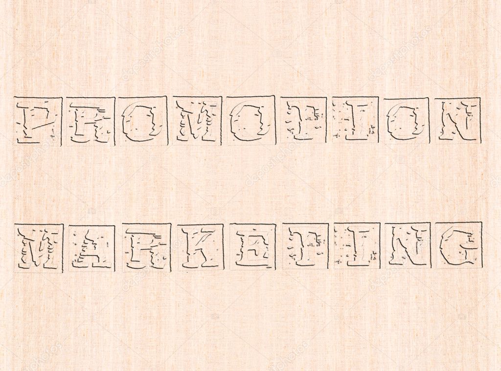 Promotion and marketing word stamped on wooden background Stock Photo ...