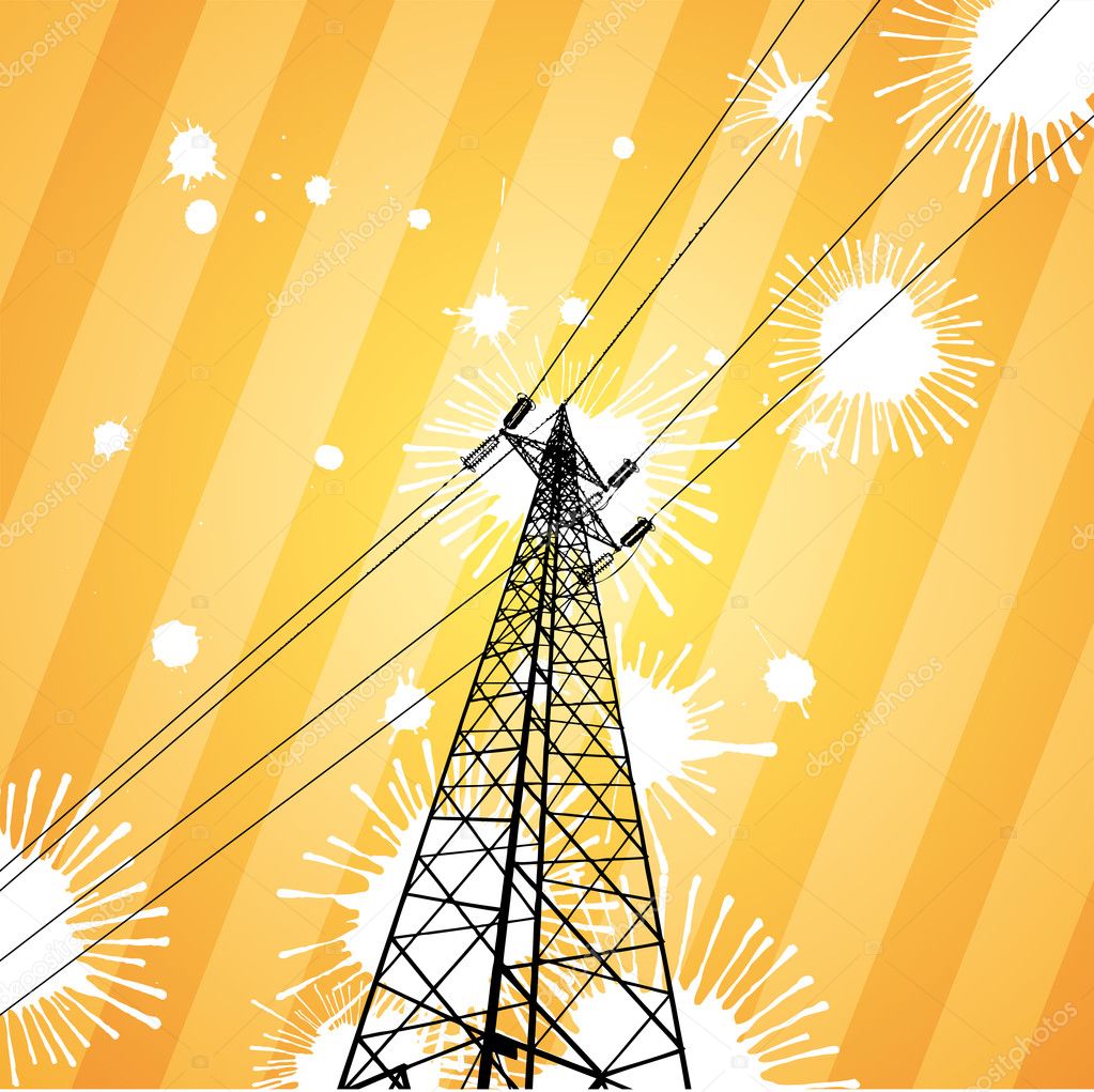 Electricity Pylon — Stock Vector © bonathos #4829124